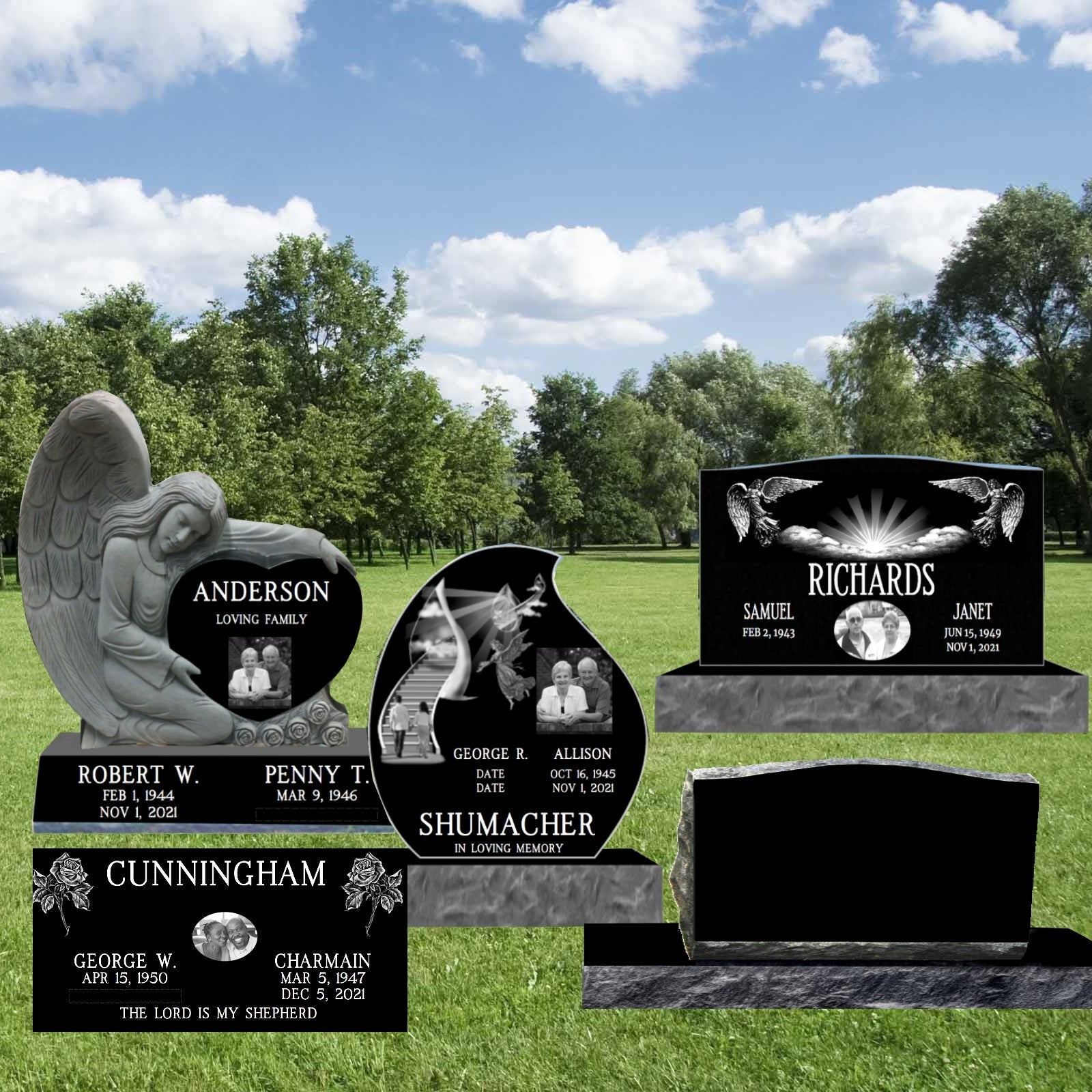 Two Person Headstones | Legacy Headstones
