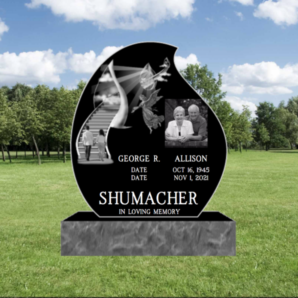 Upright Companion Headstones | Legacy Headstones